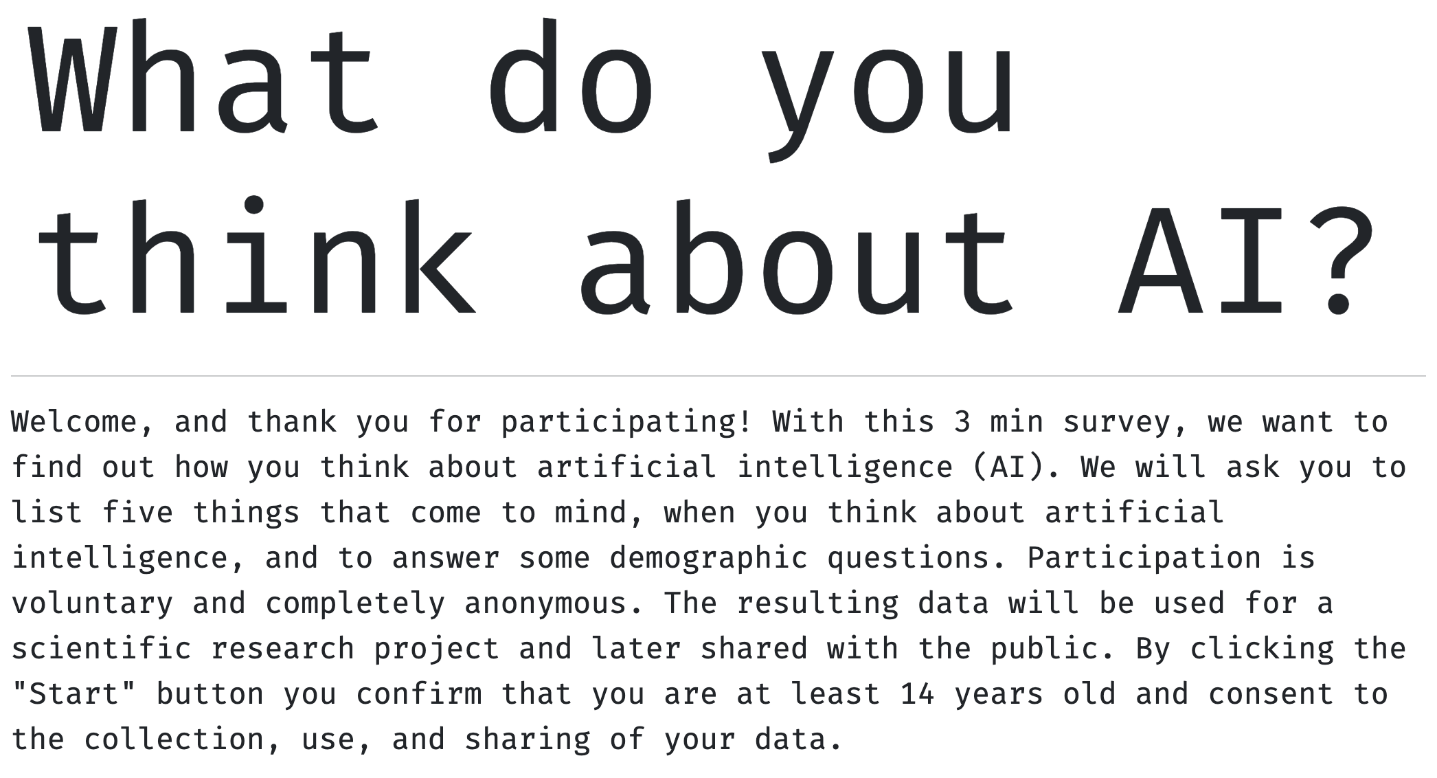 What do you think about AI?